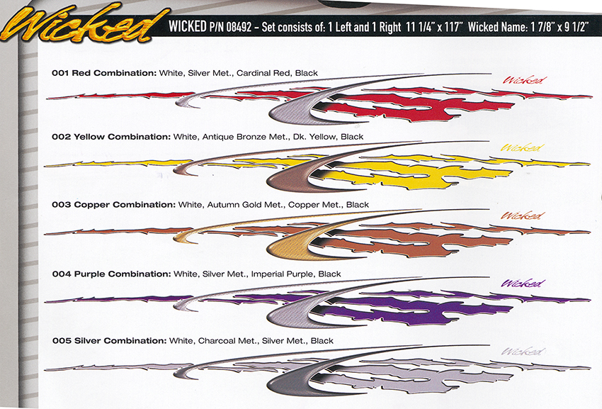 Buy WICKED customizing for car or truck avail in four color ...